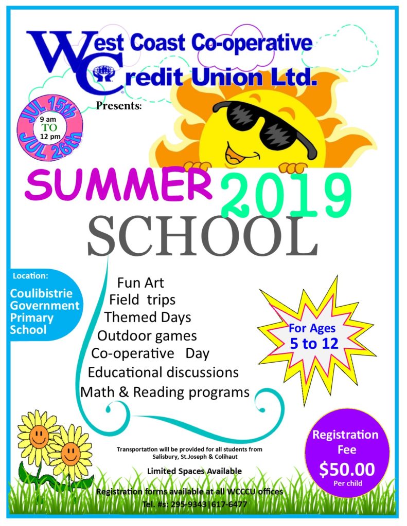 WCCCU- Summer School Programme – West Coast Co-operative Credit Union Ltd